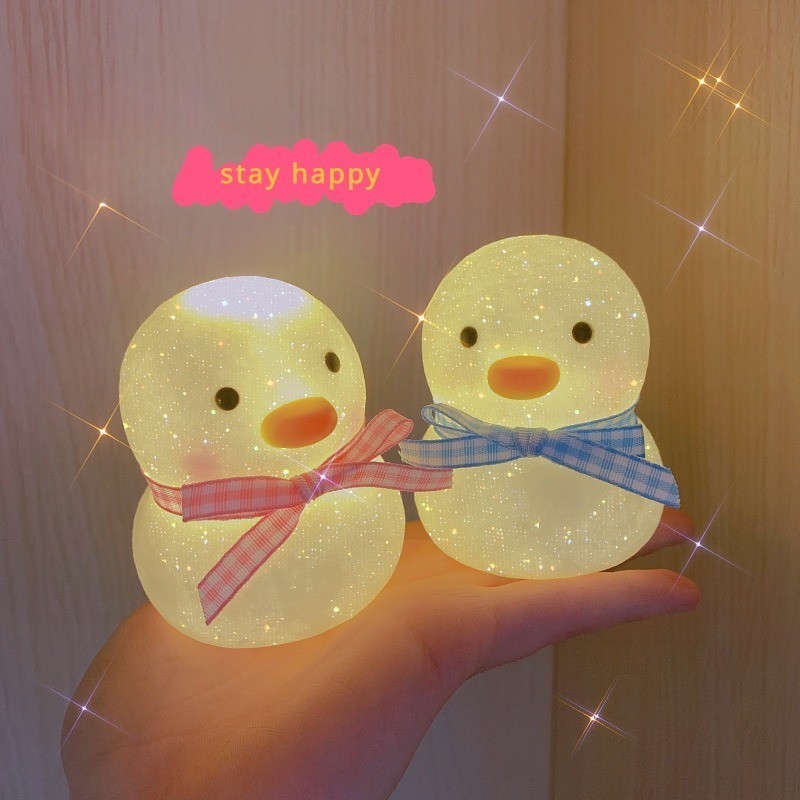 Ins bedroom LED night light mini duck room bedside light decoration new ...