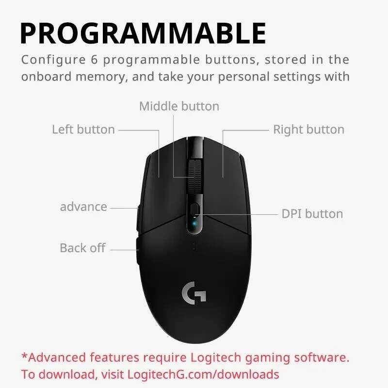 463 Logitech G304 G305 Wireless Gaming Esports Peripheral Programmable Office Laptop Mouse ...