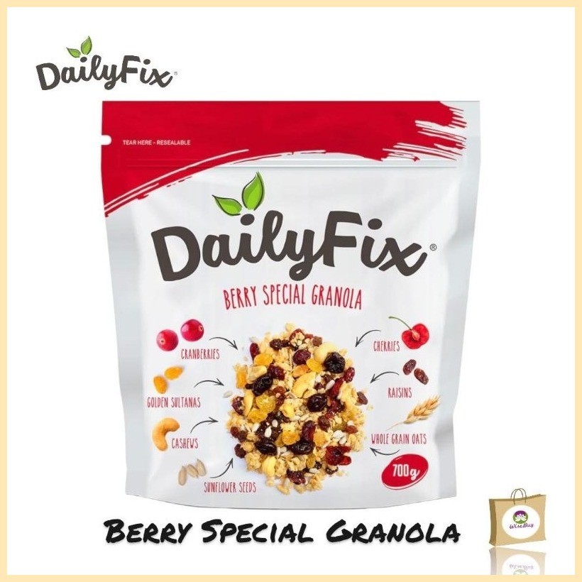 Daily Fix Berry Special Granola 350g & 700g Berry Special/ Strawberry & Yogurt/ Very Nutty ...