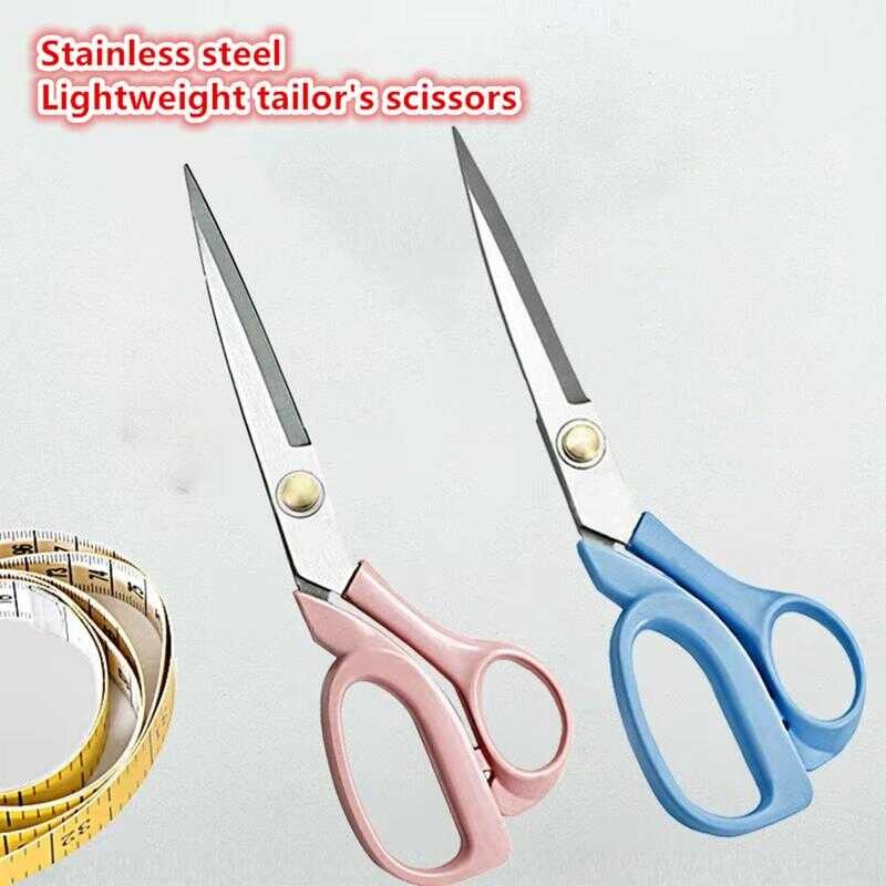 Stainless Steel Long Tip Tailor's Scissors With Lid For Office And ...