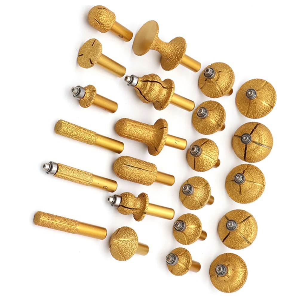 1/2 inch Shank Vacuum Brazed Diamond Router Bits for Granite Router ...