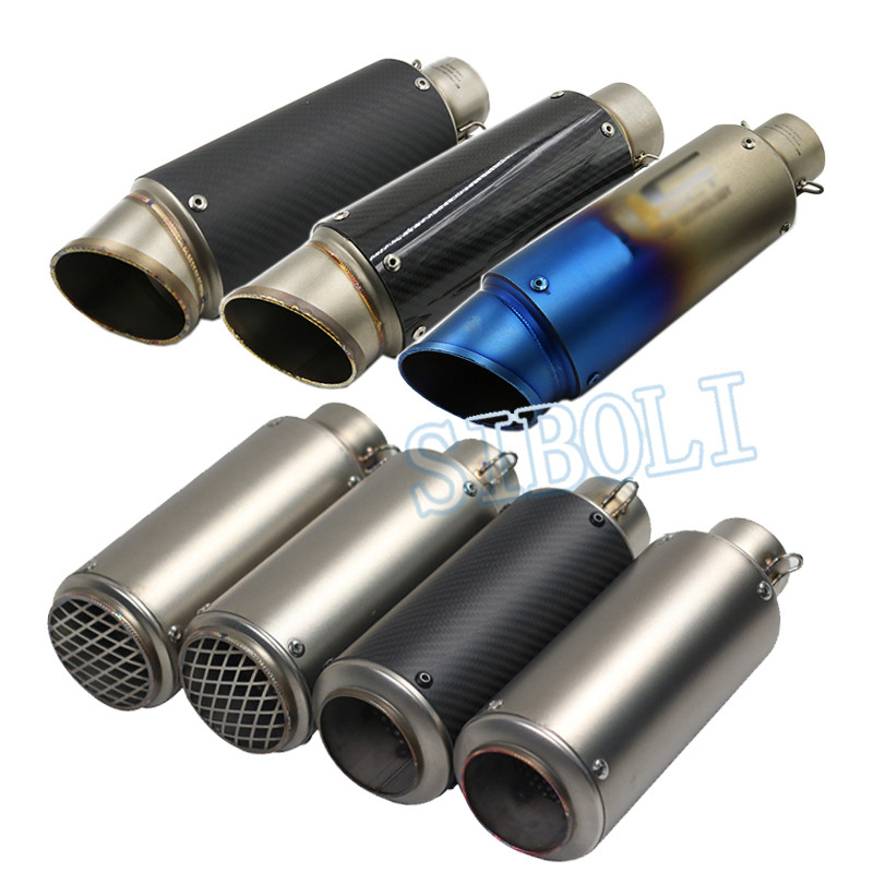 51mm B 60mm Motorcycle Exhaust Muffler Sc Racing Project Pipe Carbon