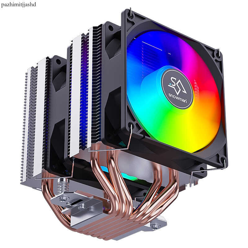 Fans ♚ SNOWMAN Rgb Air 6 Heat Cooler For Gaming Computer 90Mm Pc ...