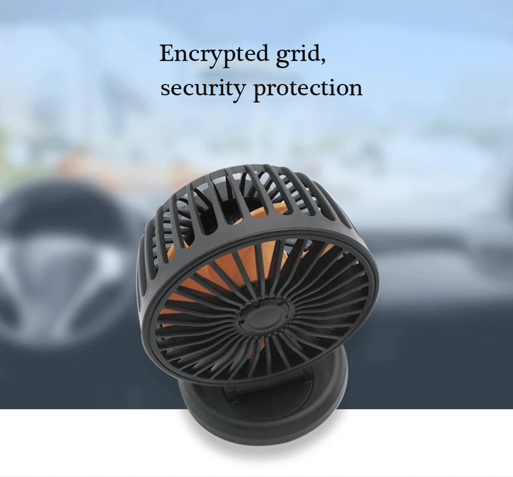360° Rotary Car Cooling Fan 5V USB/12-24V Charging Car Folding Vehicle ...