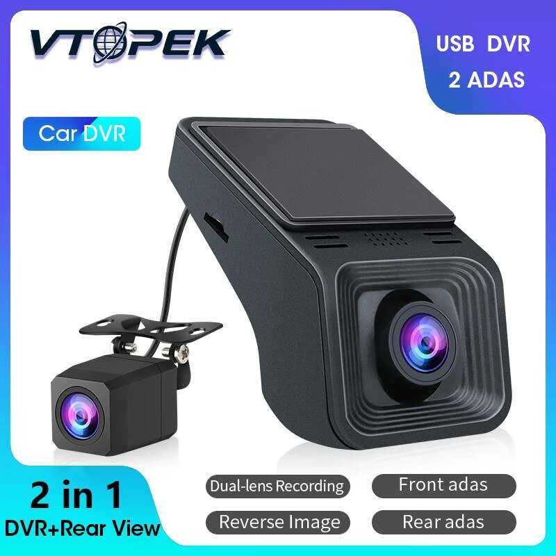 Double Recording Front And Rear Camera Full HD 170° Wide Angle Dash Cam ...