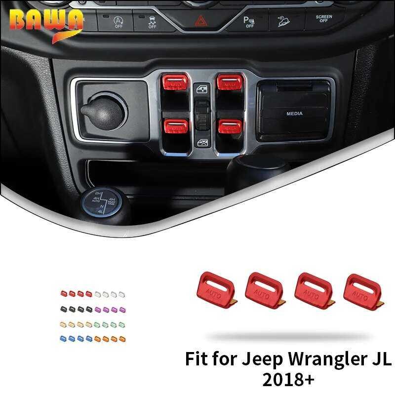 Tt BAWA Car Window Control Buttons Decoration Trim Para Sa Jeep ...