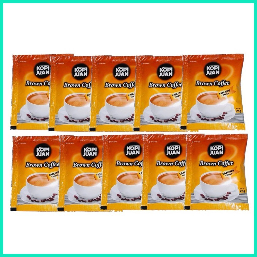 ⊙ Kopi Juan Brown Cofee 3 in 1 (25grams X 10pcs) | Shopee Philippines