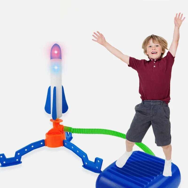 Children's Foot-Stepping Small Rocket Toys Outdoor Luminous Ejection ...
