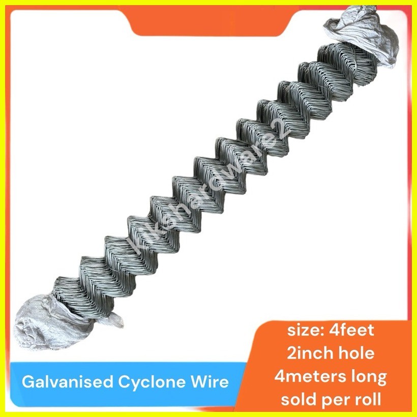 ↑ ∆ Cyclone Wire 4feet 2x2x6meters fence galvanised chain-link guard ...