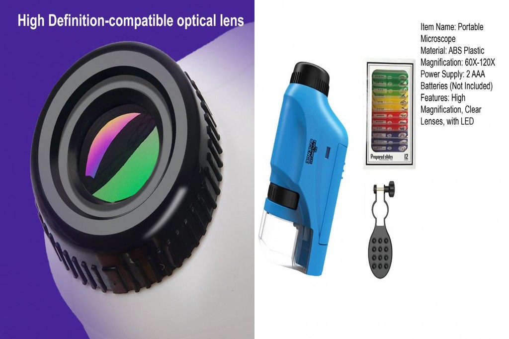 NTA Lightweight Microscope Led Microscope Toy Mini Handheld Led ...