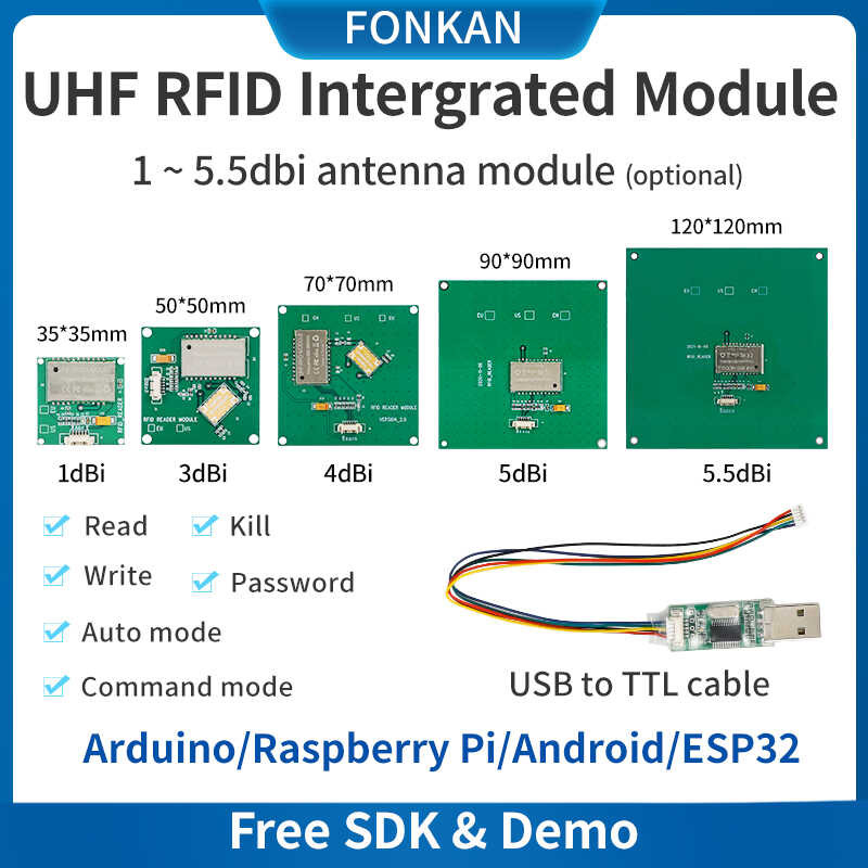 Fonkan ☆ Integrated 1-2M Range Arduino Raspberry Pi Embedded System USB ...