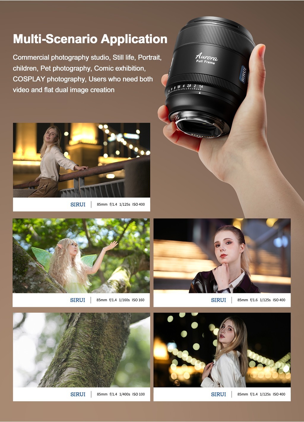 Sirui 85mm f1.4 Full Frame Fixed focus Portrait Auto Focus Large ...