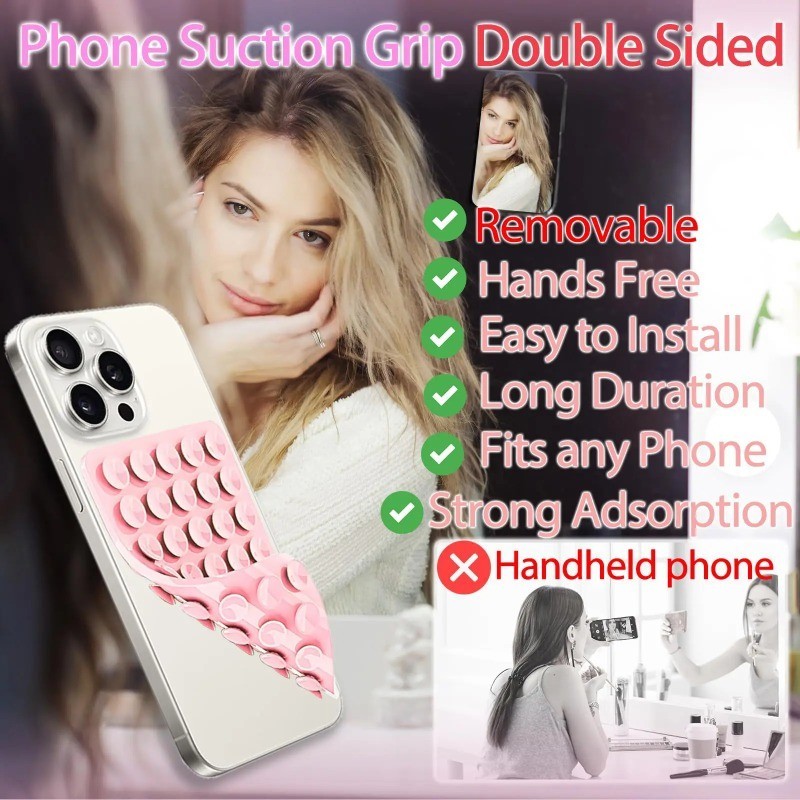 New double-sided silicone suction cup smartphone accessories 40 pcs ...