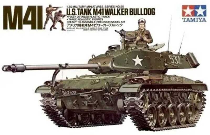 Tamiya 35055 1/35 Scale Military Model Kit US M41 Walker Bulldog Light Tank | Shopee Philippines
