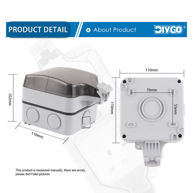EU Ip66 Outdoor Weatherproof 16A Grounded 250V Power Socket Waterproof ...