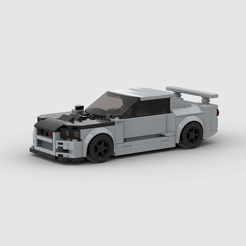 MOC Nissan GTR R34 Super Sports Cars Building Blocks Toys For Kids Boys ...