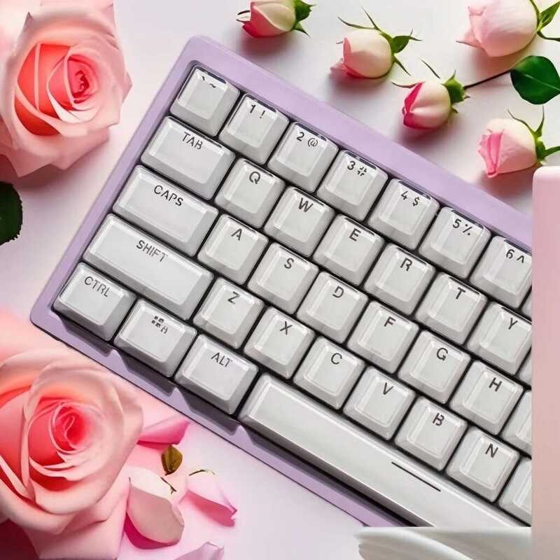 Keycaps Translucent Pink 135 Keys nical Keyboard for Alice Layout MDA ...