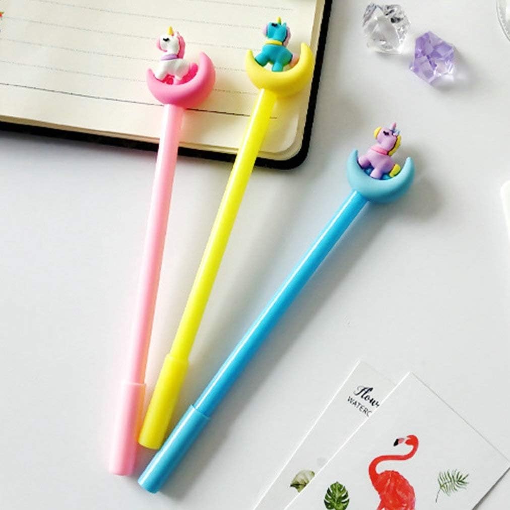 12 Pcs Colorful Moon Donkey Unicorn Gel Pens Set Cute Colorful Kawaii ...
