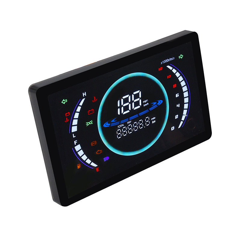 12V Universal Adjustable LED Digital Motorcycle Speedometer RPM ...