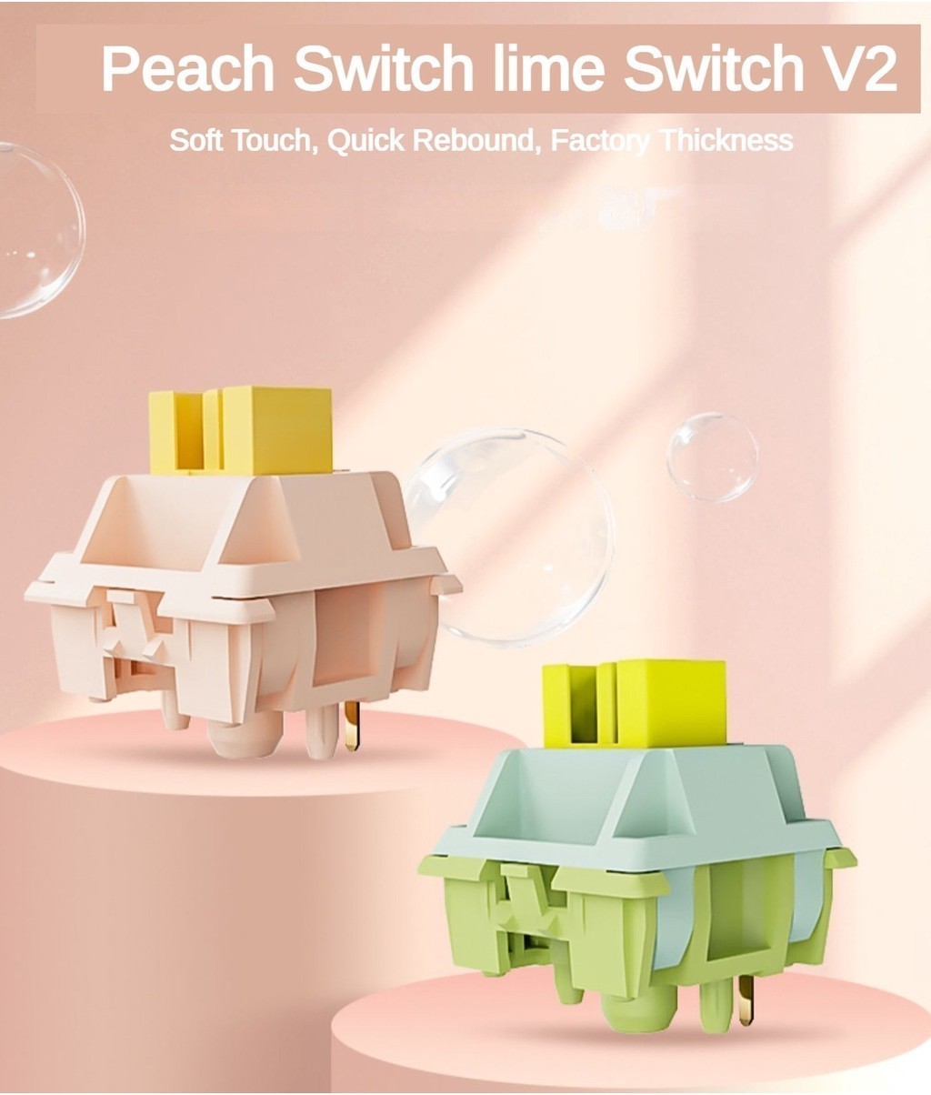 OUTEMU Peach Switch V3 Lime Switch V3 Customization Mechanical Keyboard ...