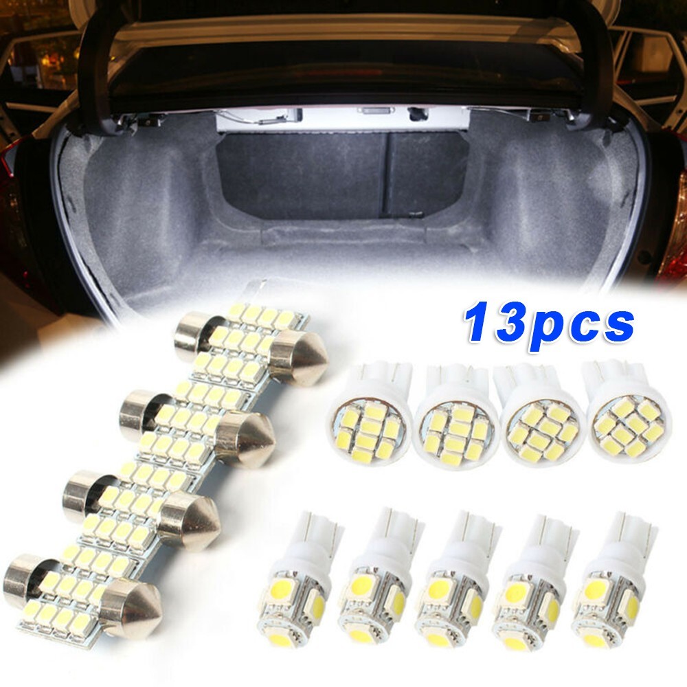 13pcs/Set Car Vehicle White LED Interior Ceiling Domes License Plate ...