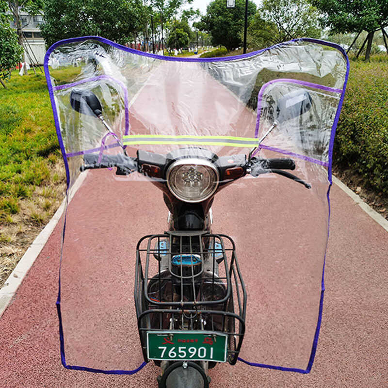 Small Electric Vehicle Motorcycle Windshield Transparent Widened ...