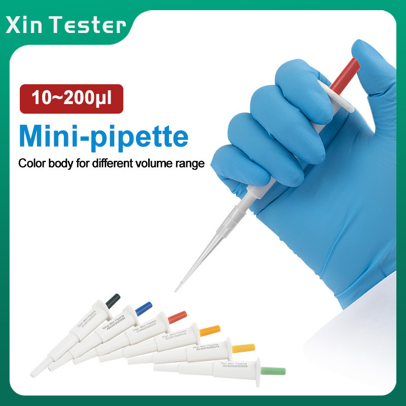 Xin Tester Laboratory Pipette Mini Pipette 10-200ul Micropipette Manual ...