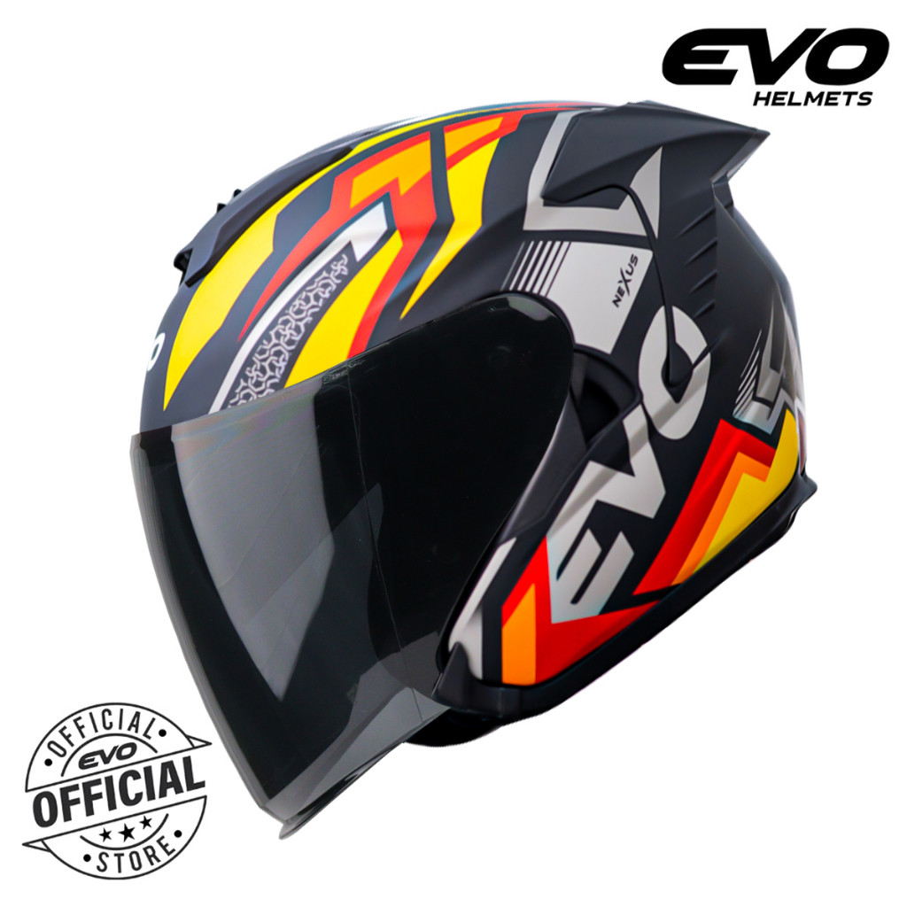 in stock EVO Rx-5 Nexus Half Face Dual Visor Helmet Motorcycle | Shopee ...