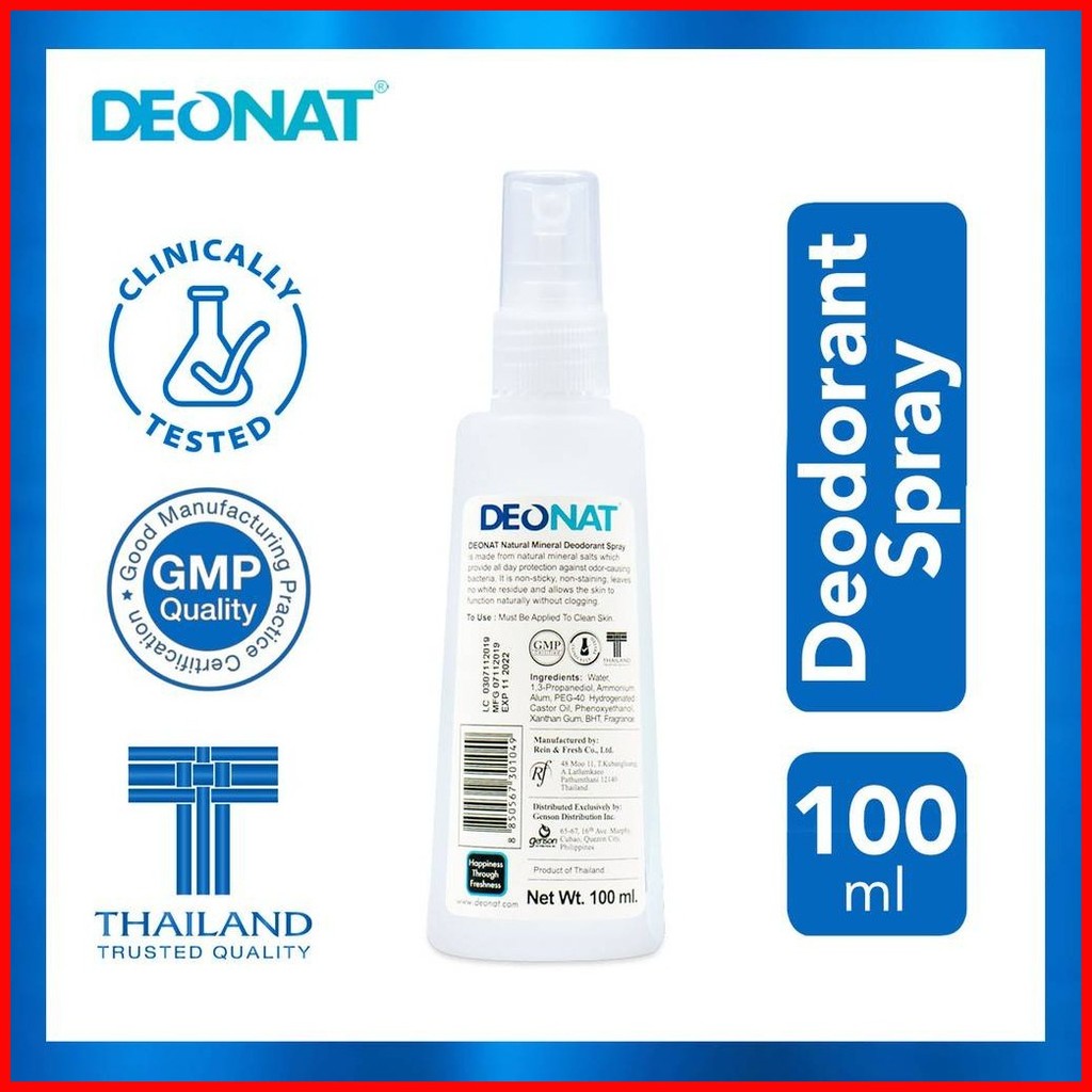 ۞ ∇ Deonat Mineral Natural Deodorant Spray 100ml | Shopee Philippines