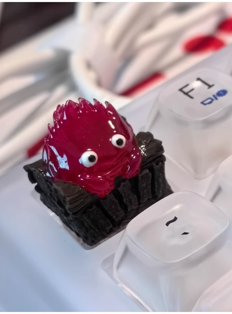 Calcifer Keycap Cute Cartoon 3D Creative Cute MX Switch Mechanical ...