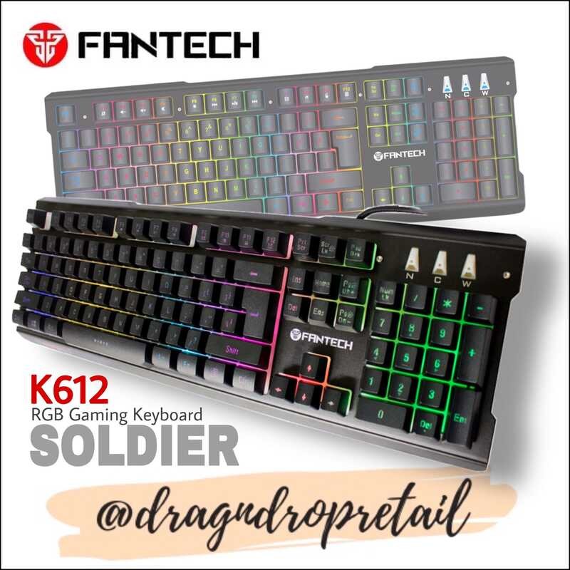 SOLDIER FANTECH K612 RGB Membrane Gaming Keyboard | Shopee Philippines