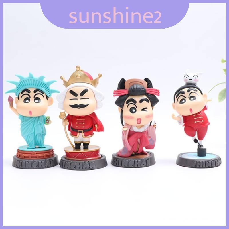 Shin-chan Fun Crayon Pvc Figurine Set Featuring Iconic Global Landmarks ...