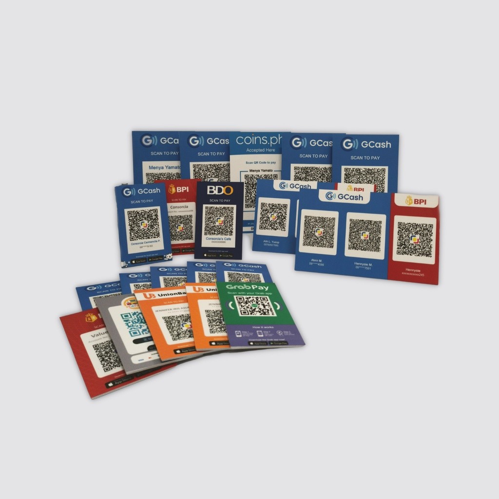 Gcash Maya QR Code Standee Board Signage BDO UB Gotyme and other banks ...