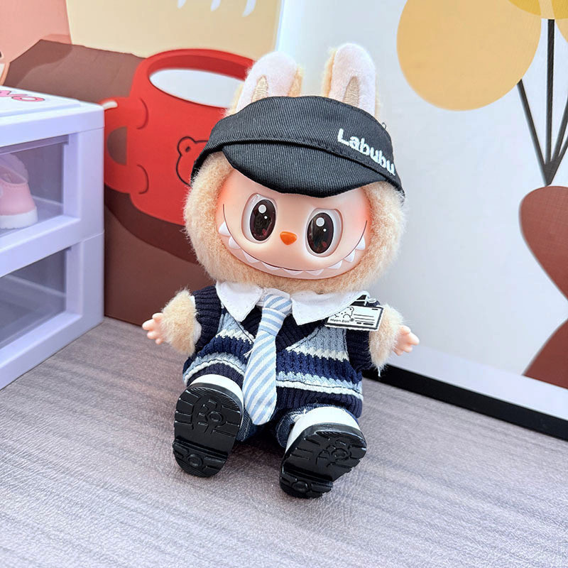 15cm 17cm Labubu Clothes Tie+vest College Style For labubu v1 v2 v3 ...