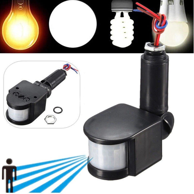 PIR Motion Sensor 220V Detector Automatic Infrared 180 Degree Rotating ...