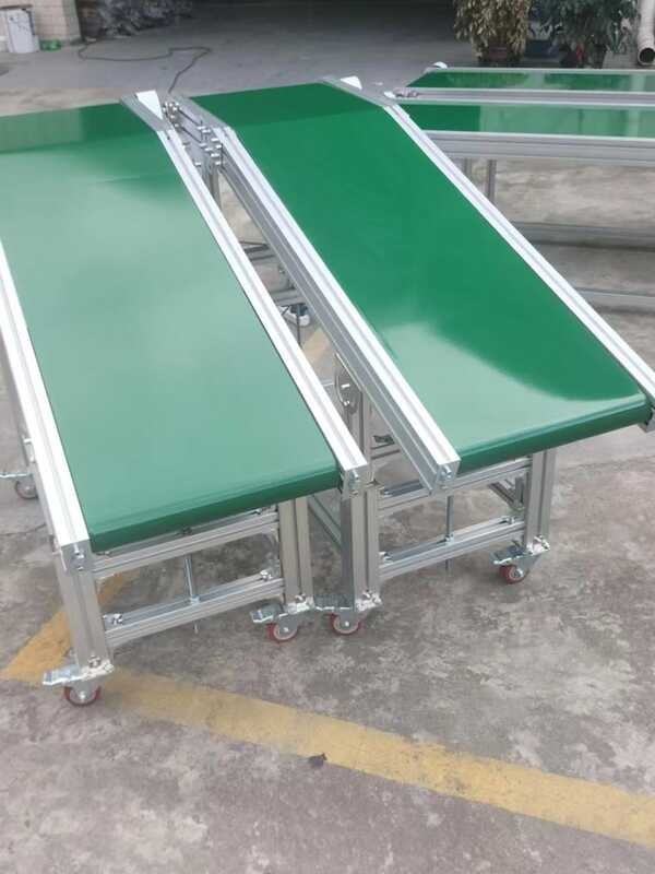 Injection molding dedicated assembly line small belt conveyor climbing ...
