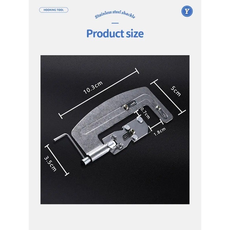 1Pc Quick Hook Tying Device Manual Stainless Steel Fishhook Tying ...