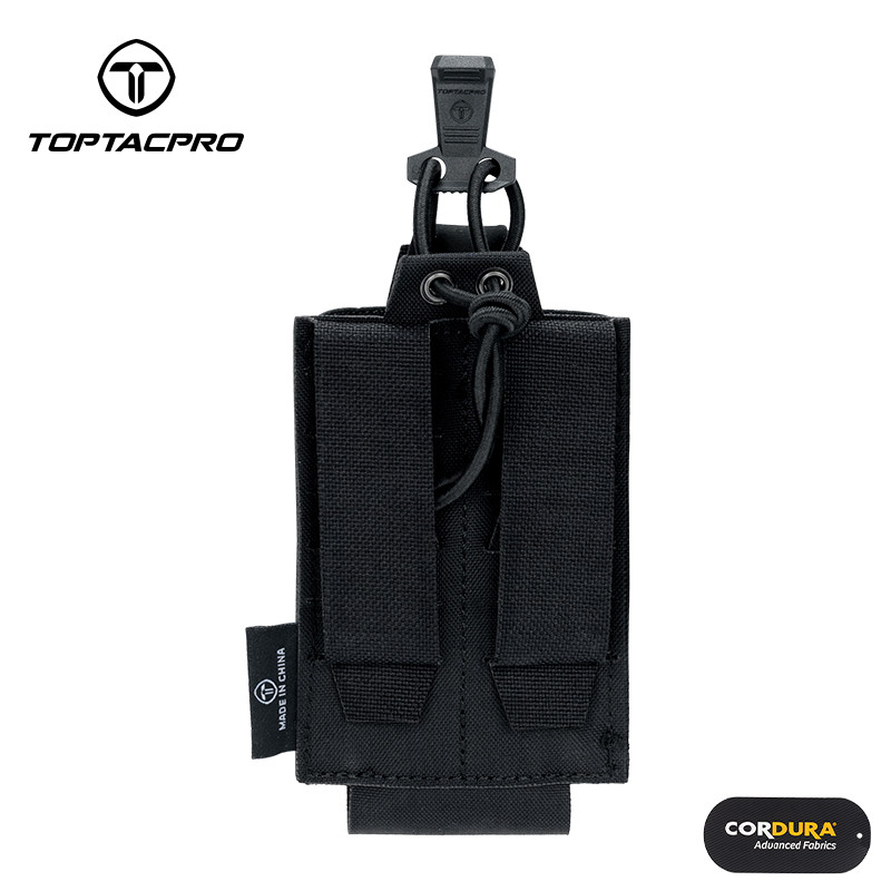 TOPTACPRO Tactic Single Mag Pouch for 556 MOLLE Quick Draw Elastic ...