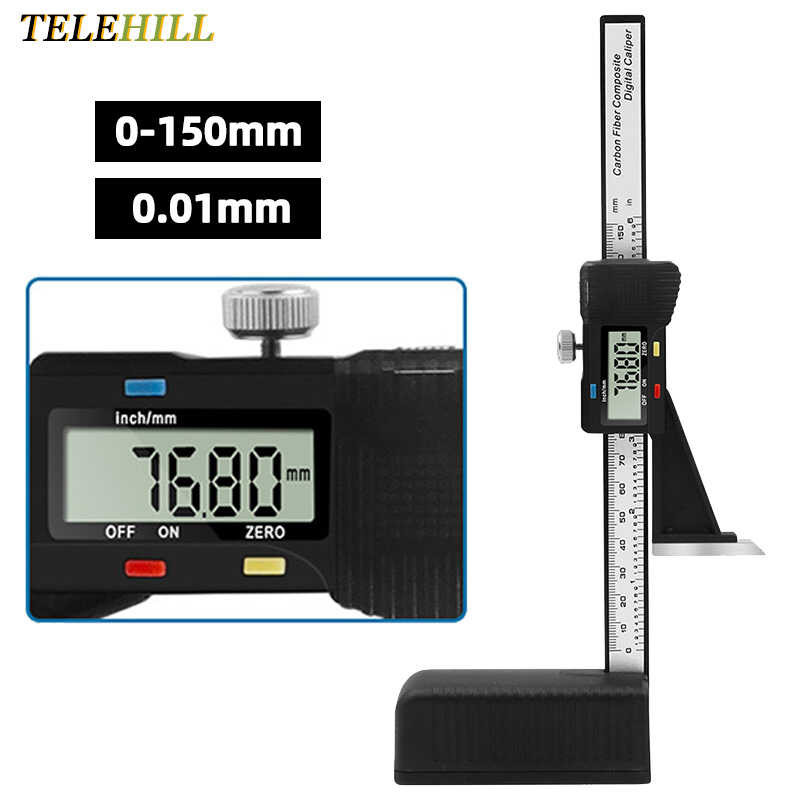 Digital 9 Height Gauge 0-150 mm 6 Inch Stainless Steel Electronic ...