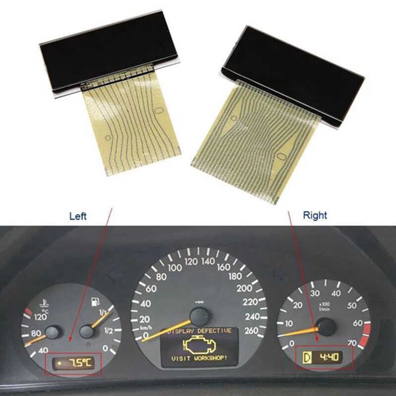 2 Dashboard LCD Screen Instrument Cluster Display For Mercedes Benz C ...