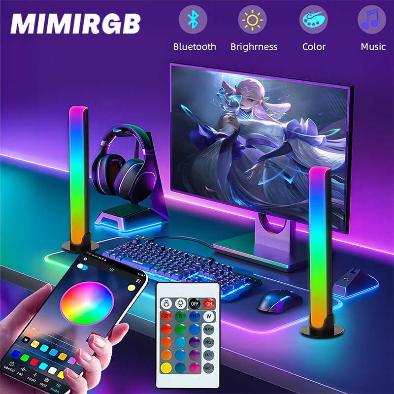 USB LED Bar RGB Color Changing TV Backlight APP Remote Music Atmosphere ...