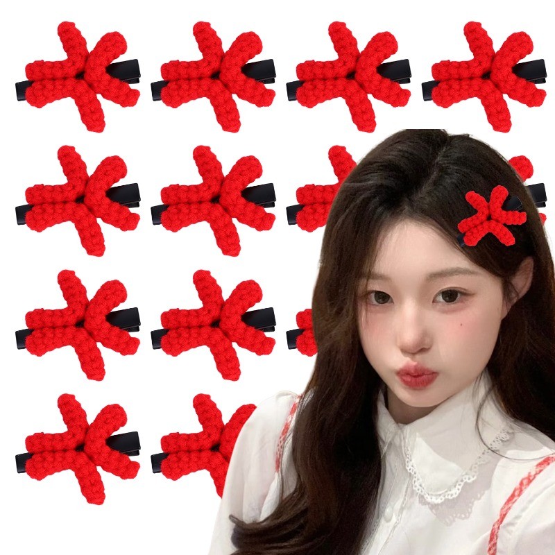 Angry Emotion Hair Clip - Girls Korean Style Hair Accessories - Crochet ...