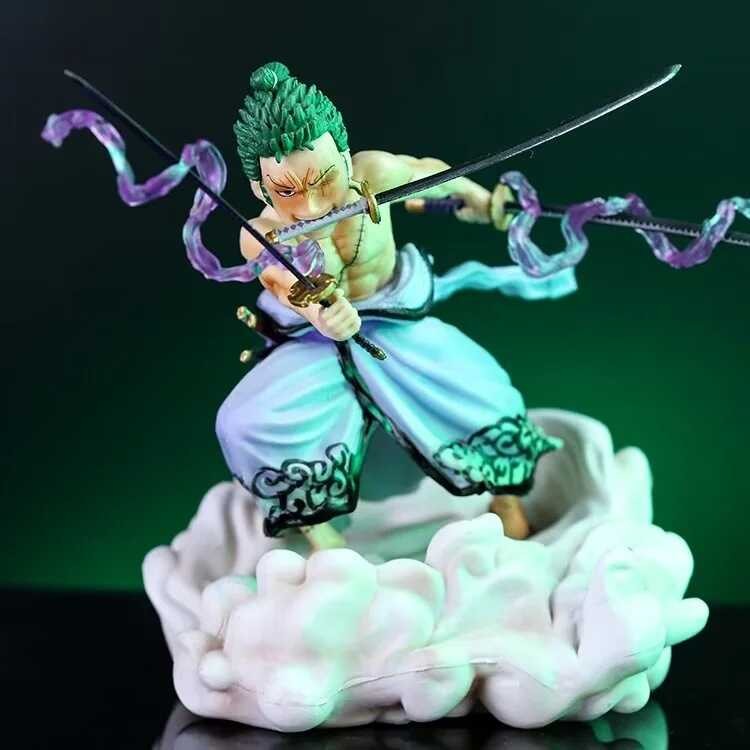 One Piece Q version sword qi suolong kimono battle scene stepping cloud ...