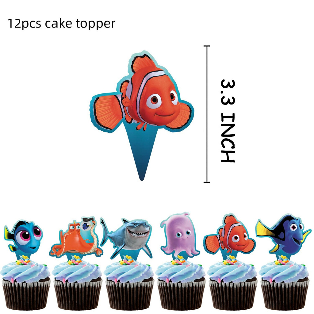 Finding Nemo Theme Birthday Party Decorations Card CakeTopper Balloons ...