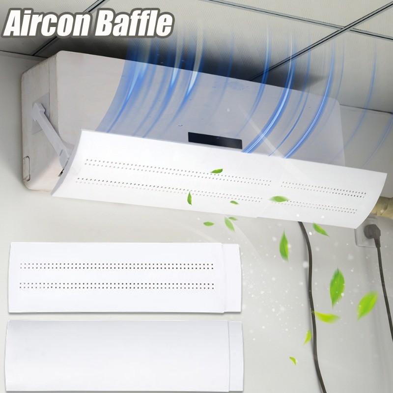 PP Material AC Baffle Shield | 56-106cm Extendable Aircon Deflector for ...