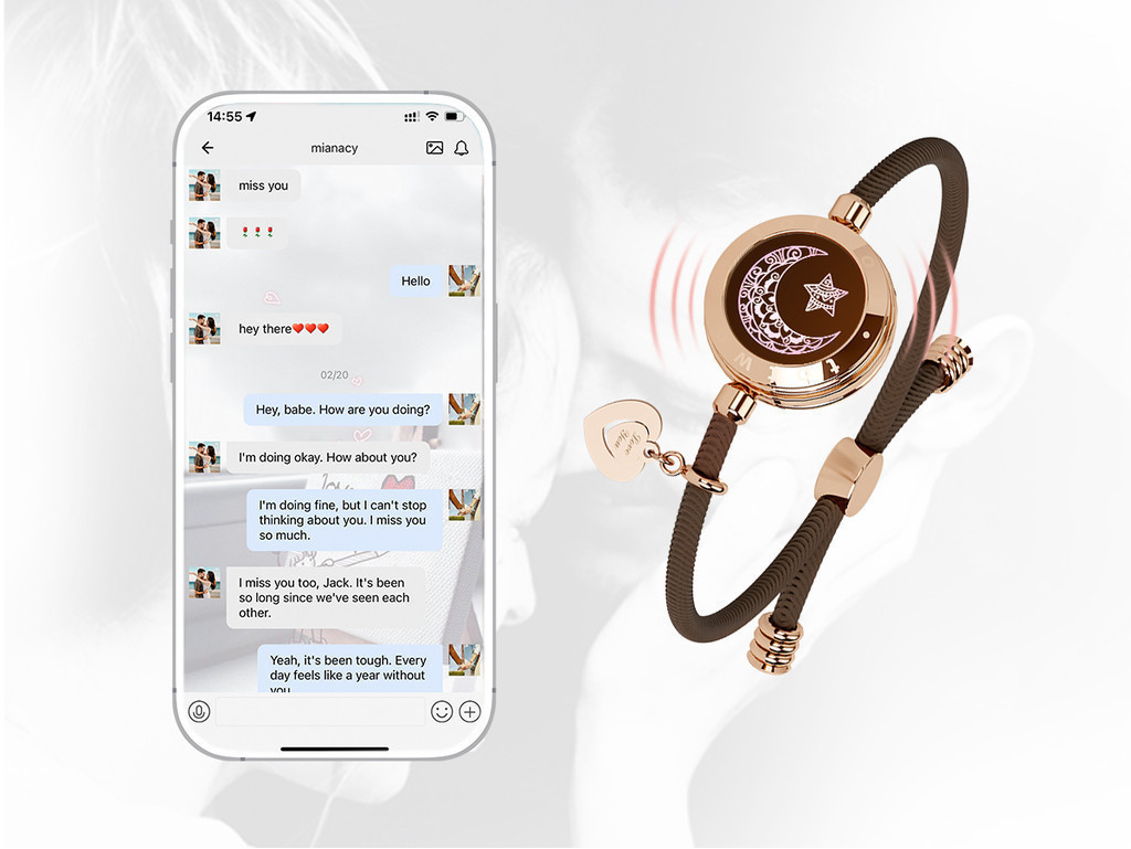 TOTWOO Touch Bracelet Light Up&Vibration for Couples Smart Jewelry Long ...