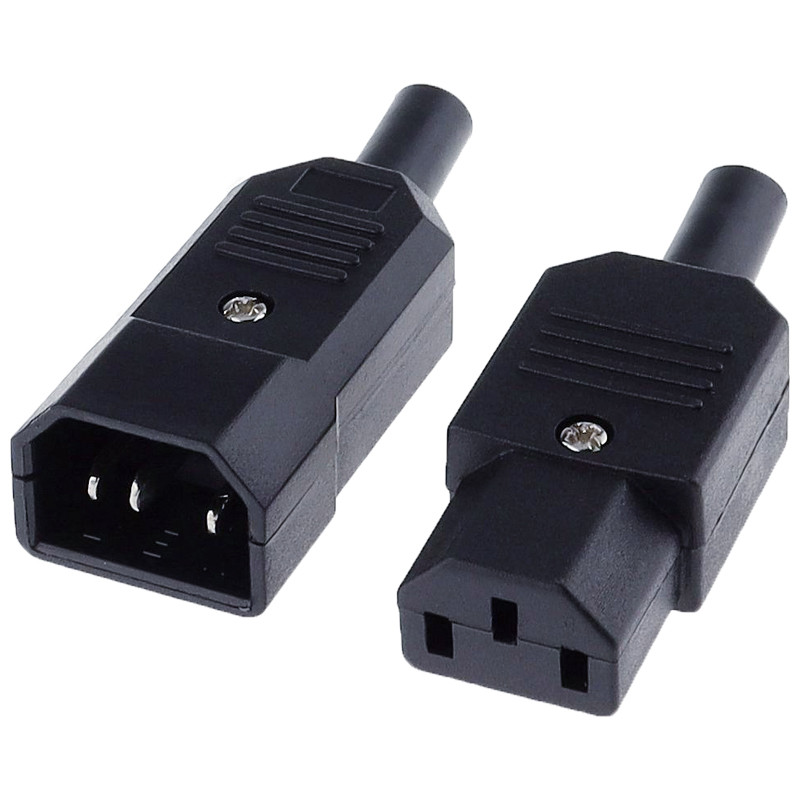 New Wholesale Price 10A 250V Black IEC C13 Male Plug Rewirable Power ...