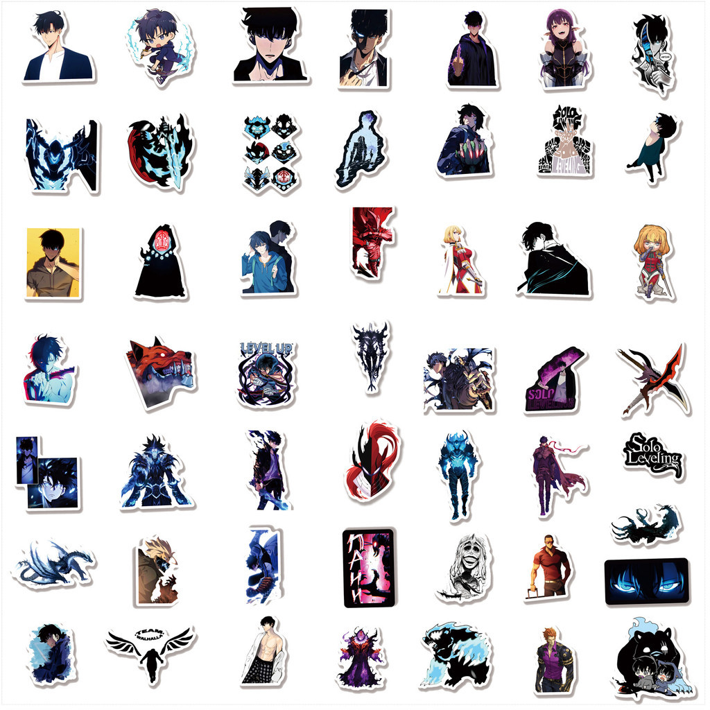 2025 New Stickers Solo Leveling Sticker 50pcs Sung Jin Woo Diy ...
