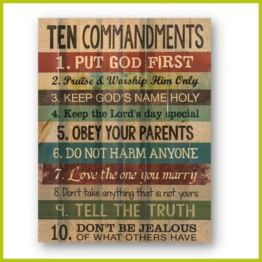 Laminated 10 Commandments Charts, The 10 Commandments Charts for Kids ...