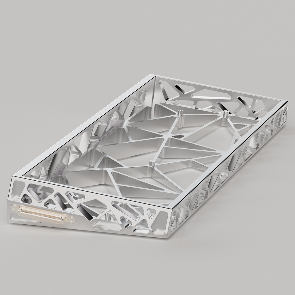 AK60he Pink/Red/ Silver Skeleton Hollow Mechanical keyboard Shell Case ...
